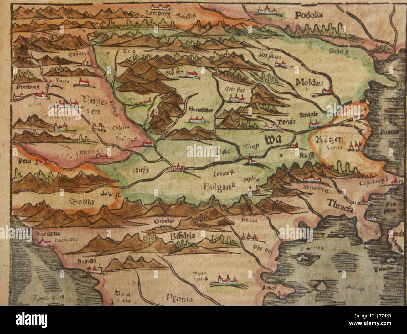 Vecchia mappa della transilvania immagini e fotografie stock ad alta ...