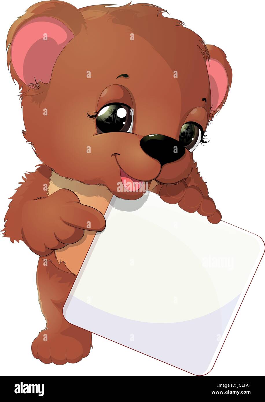Cute baby brown bear cartoon Immagini Vettoriali Stock - Alamy