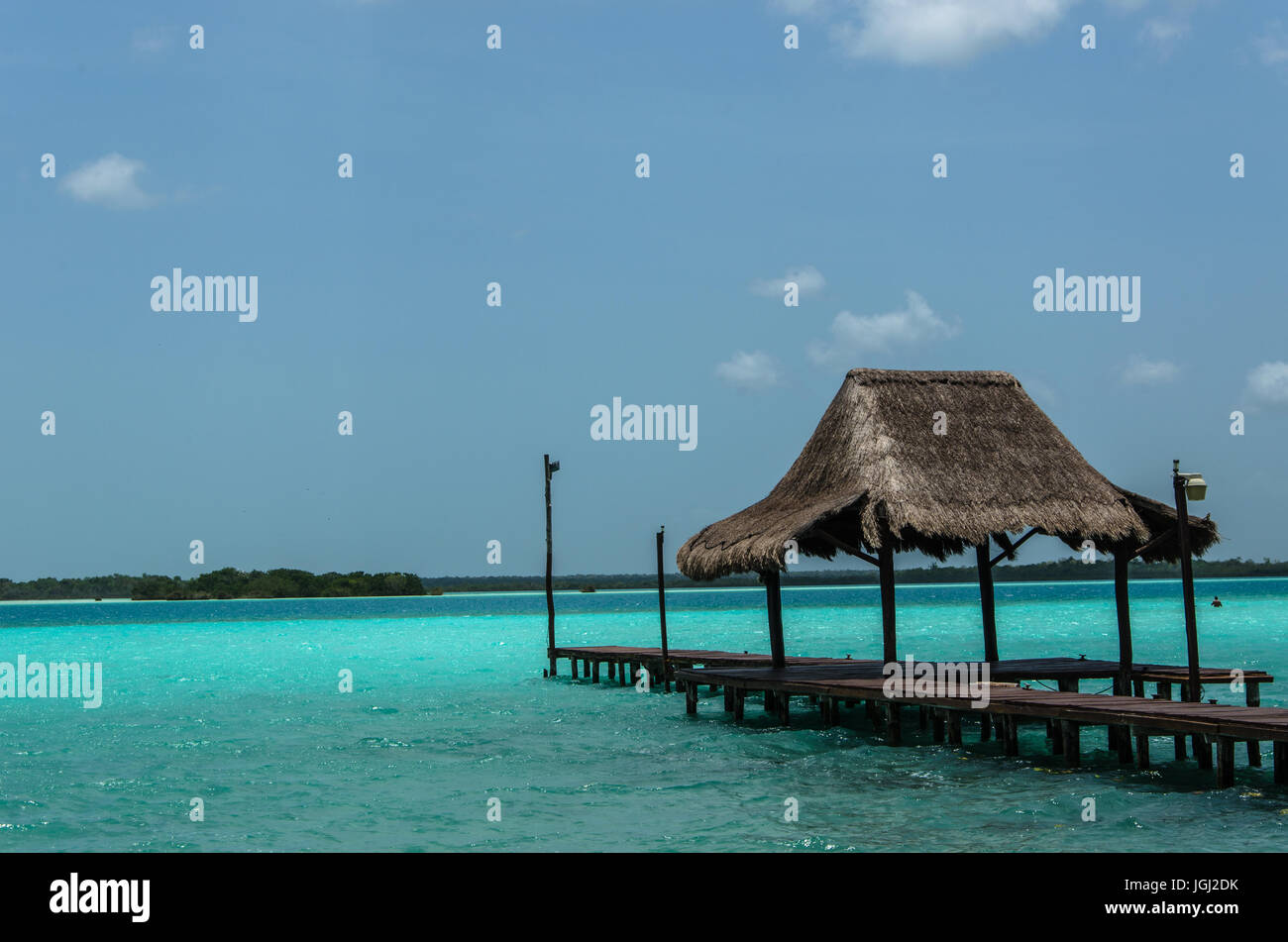 Seesight del lago dei sette colori in bacalar, Quintana Roo MEXICO ...