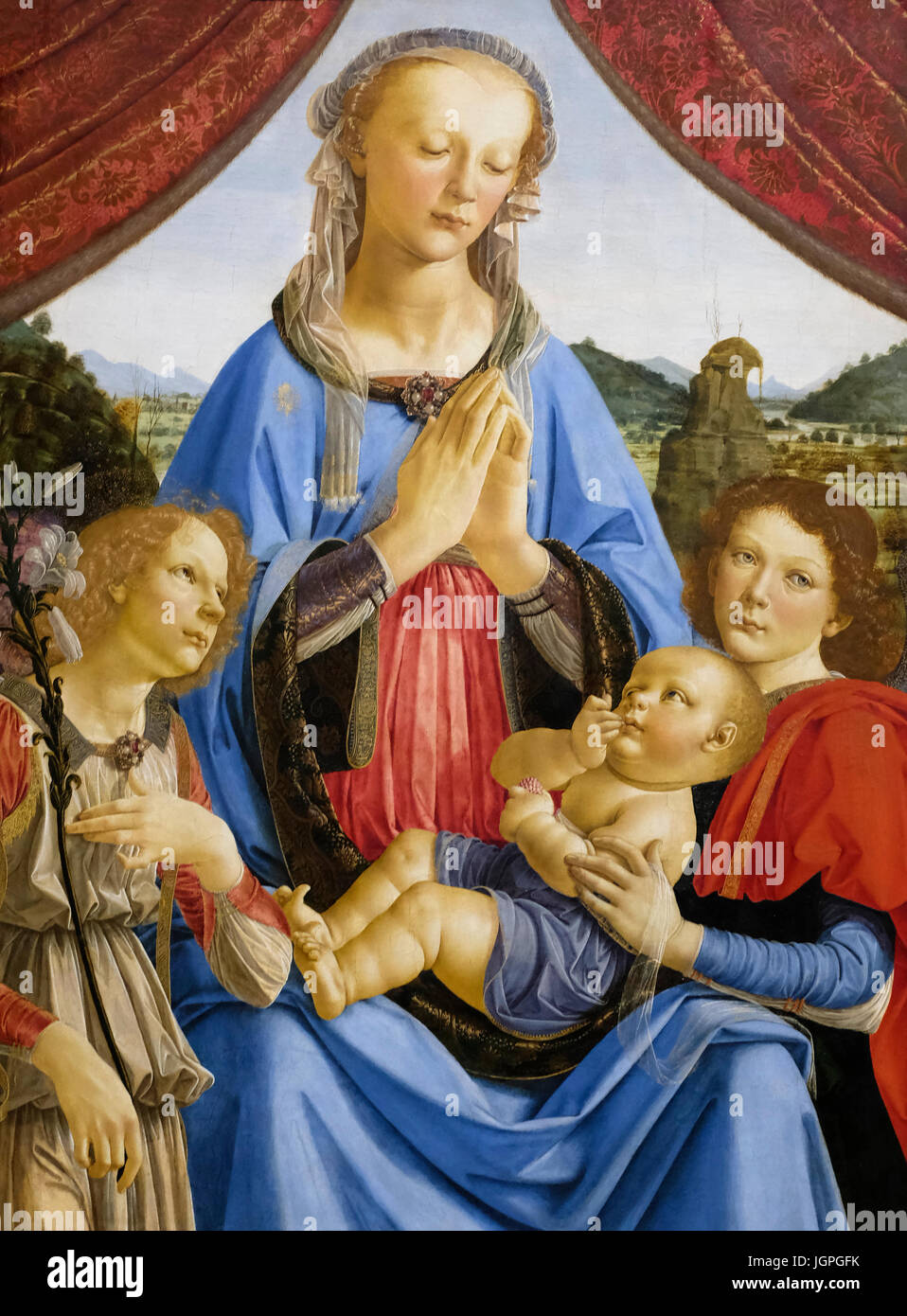 La Vergine col Bambino e due angeli - Andrea del Verrocchio e Lorenzo ...