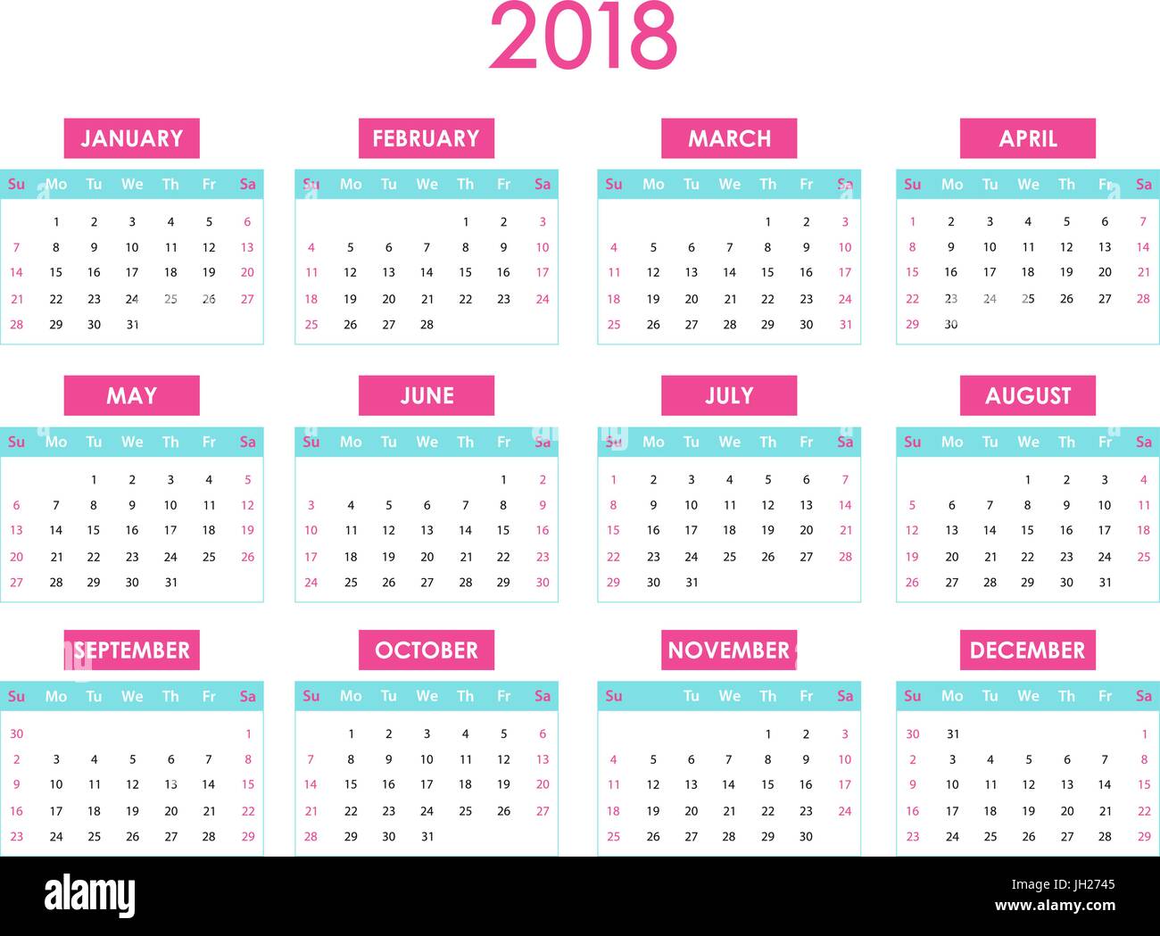 Calendario simple immagini e fotografie stock ad alta risoluzione - Alamy