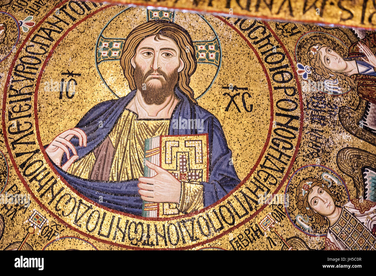 Mosaico di Cristo Pantocratore nella Cappella Palatina, cappella ... Mosaico di Cristo Pantocratore nella Cappella Palatina, cappella ...