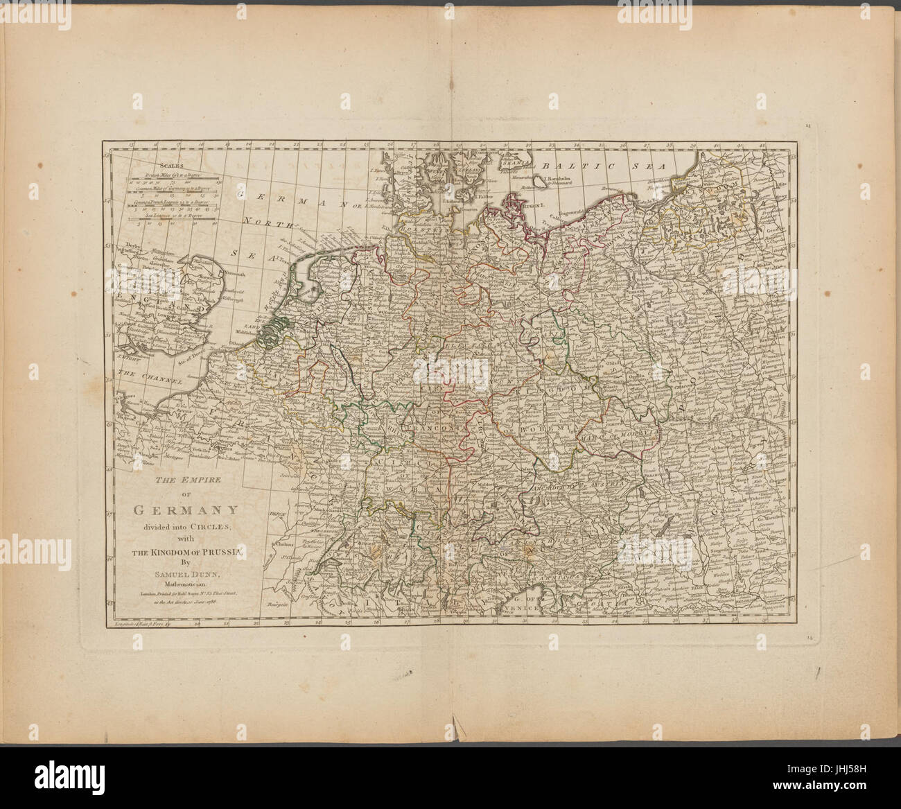 L'impero della Germania divisa in cerchi, con il Regno di Prussia (NYPL ...