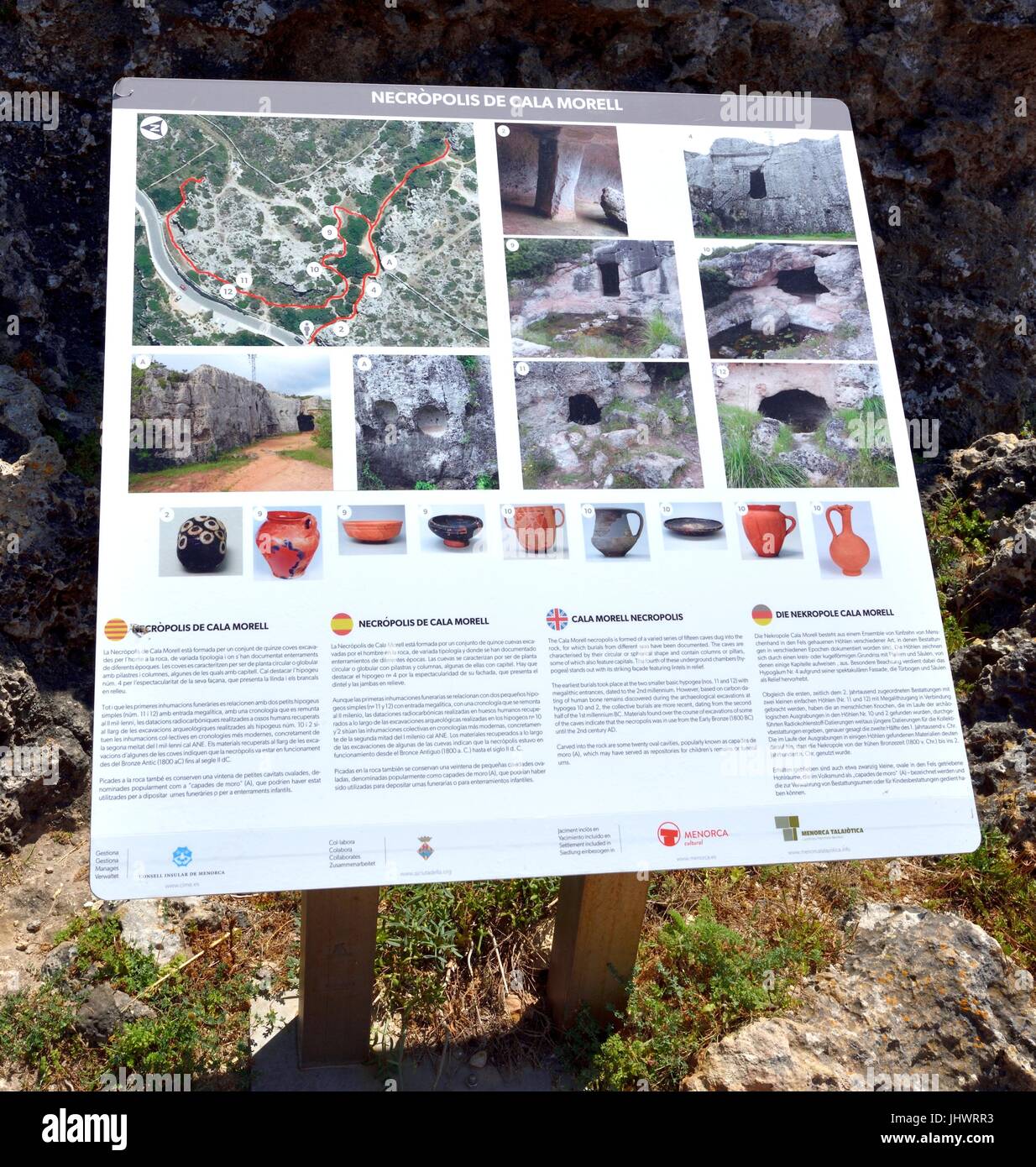 Necropoli di cala morell immagini e fotografie stock ad alta ...