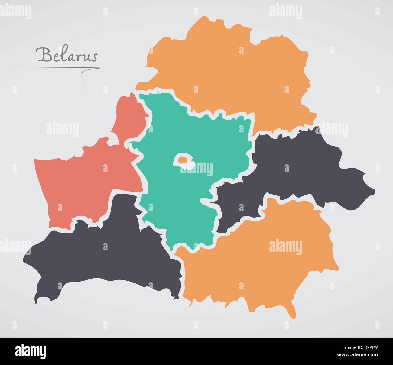 Belarus map Immagini Vettoriali Stock - Alamy