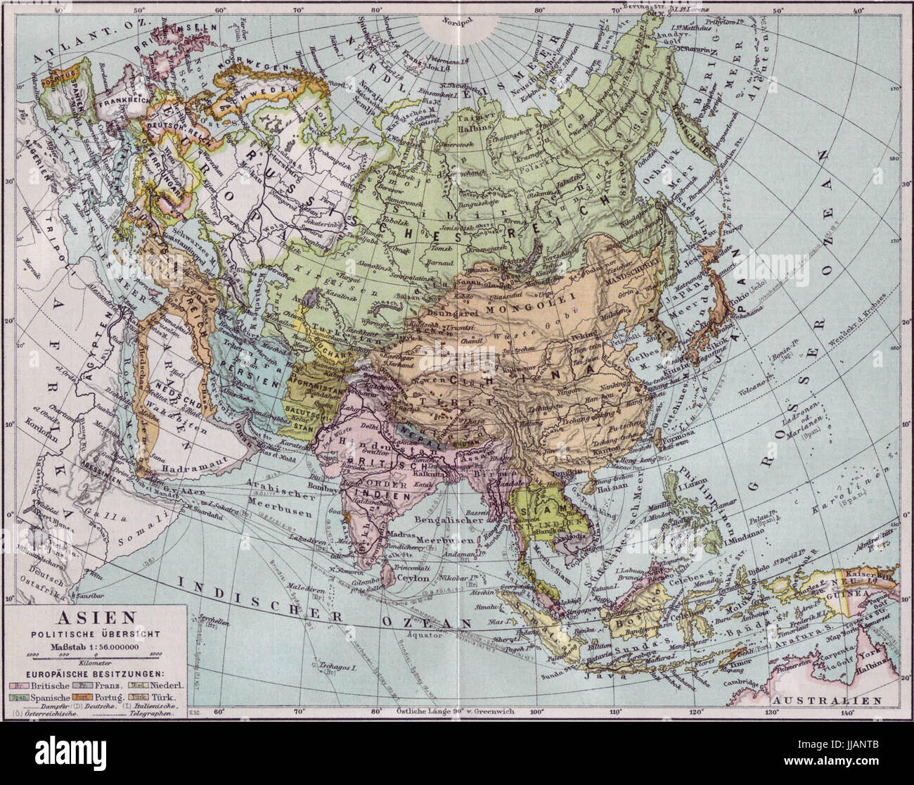 Asia Map Historical Immagini e Fotos Stock - Alamy