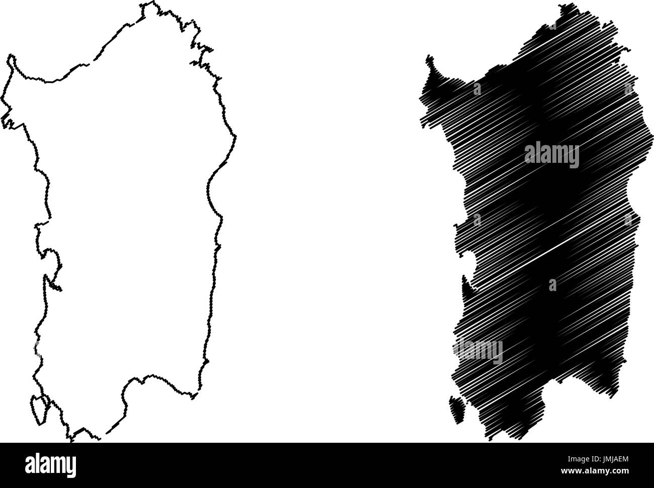 Sardinia Map Vector Immagini & Sardinia Map Vector Fotos Stock - Alamy