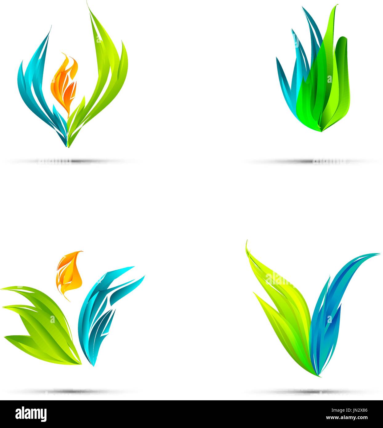 Set di simboli e forme. Le icone alla moda e logotipi. Segni aziendali ...