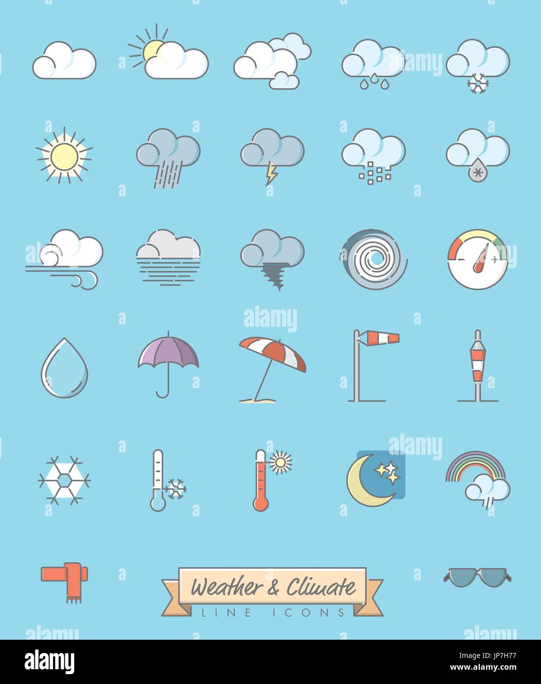 Weather forecast symbols immagini e fotografie stock ad alta ...