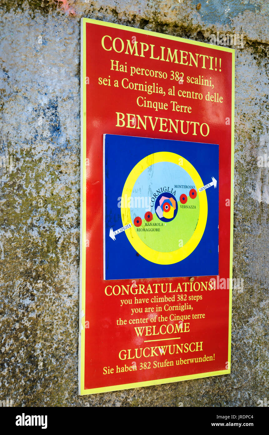 Mappa delle cinque terre immagini e fotografie stock ad alta ...