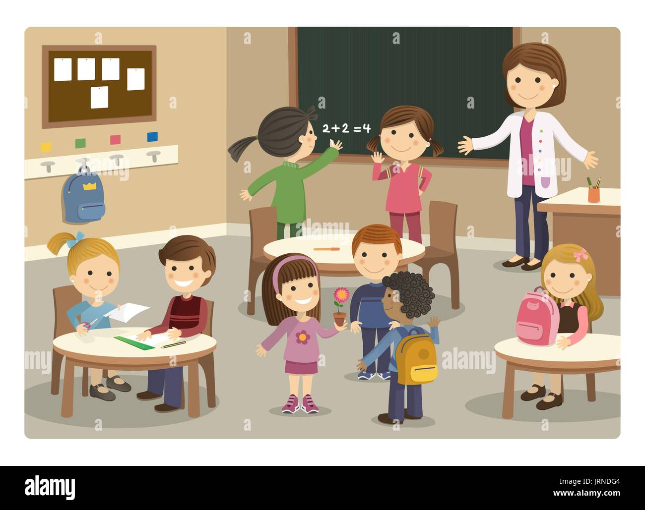 Tabella degli alunni Immagini Vettoriali Stock - Alamy