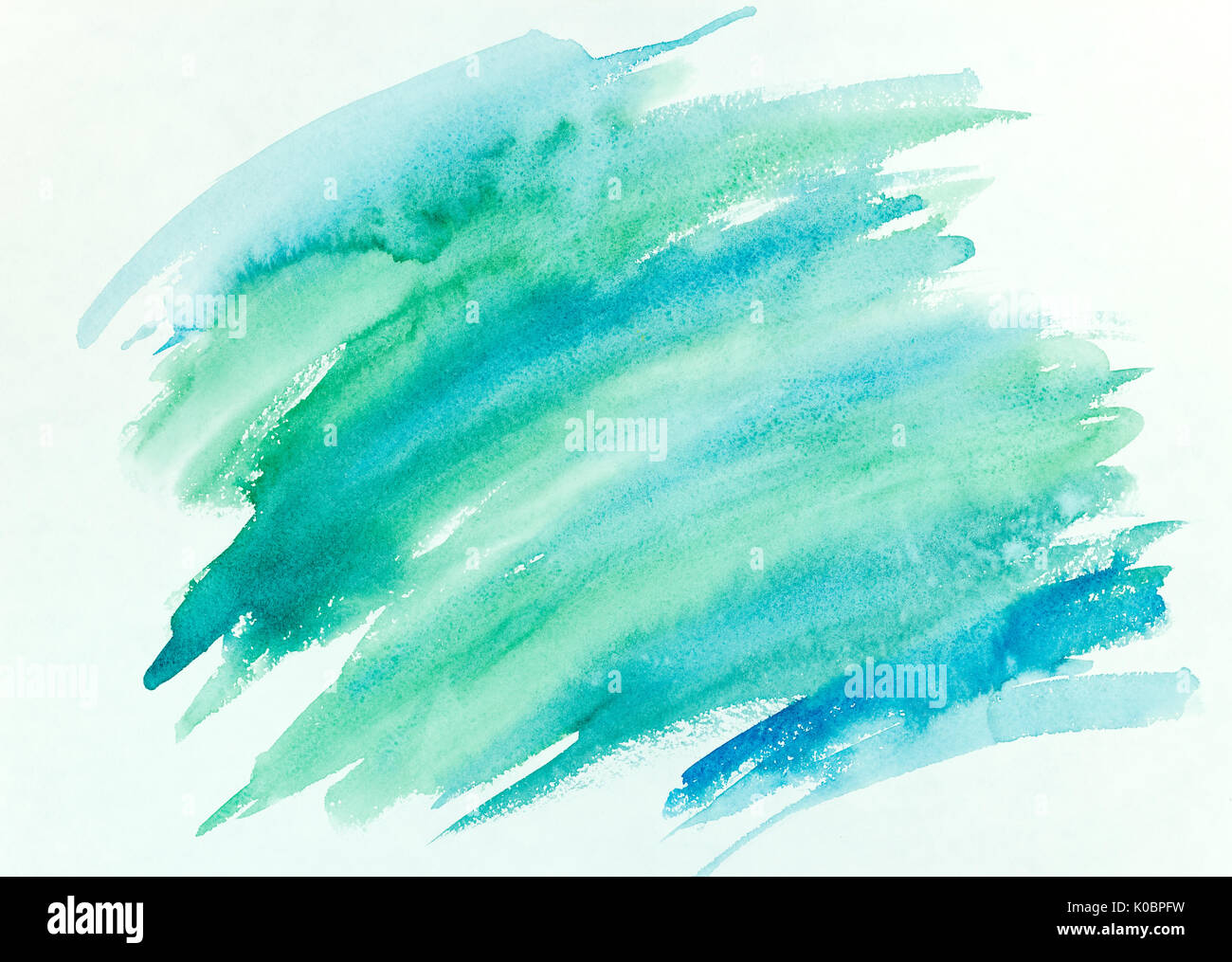 Sfondo Acquerello Blu Verde Sfondo Blu Scuro Dipinto A Mano Acquerello