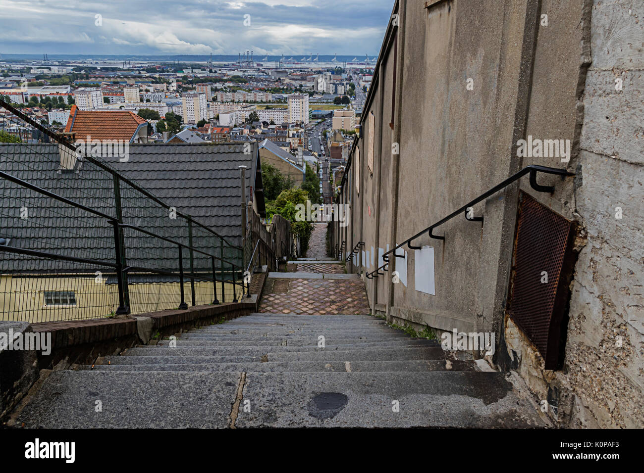Le scale, Le Havre, Francia Foto stock - Alamy