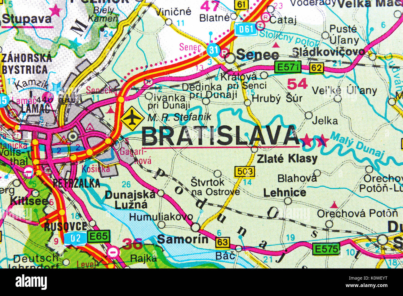 Mappa di bratislava immagini e fotografie stock ad alta risoluzione ...