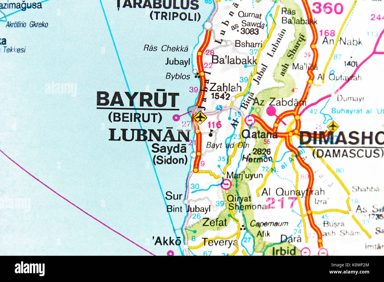 Mappa di beirut immagini e fotografie stock ad alta risoluzione - Alamy
