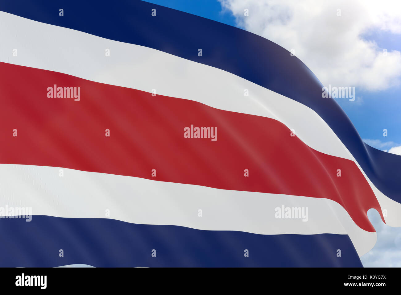 Bandiera nazionale costa rica sventola immagini e fotografie stock ad ...