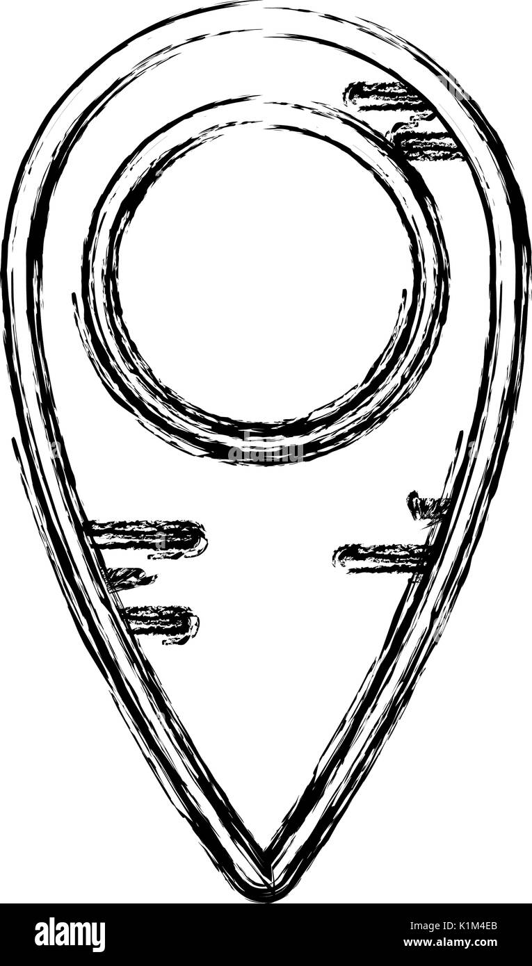 La figura simbolo di localizzazione per area geografica di destinazione ...