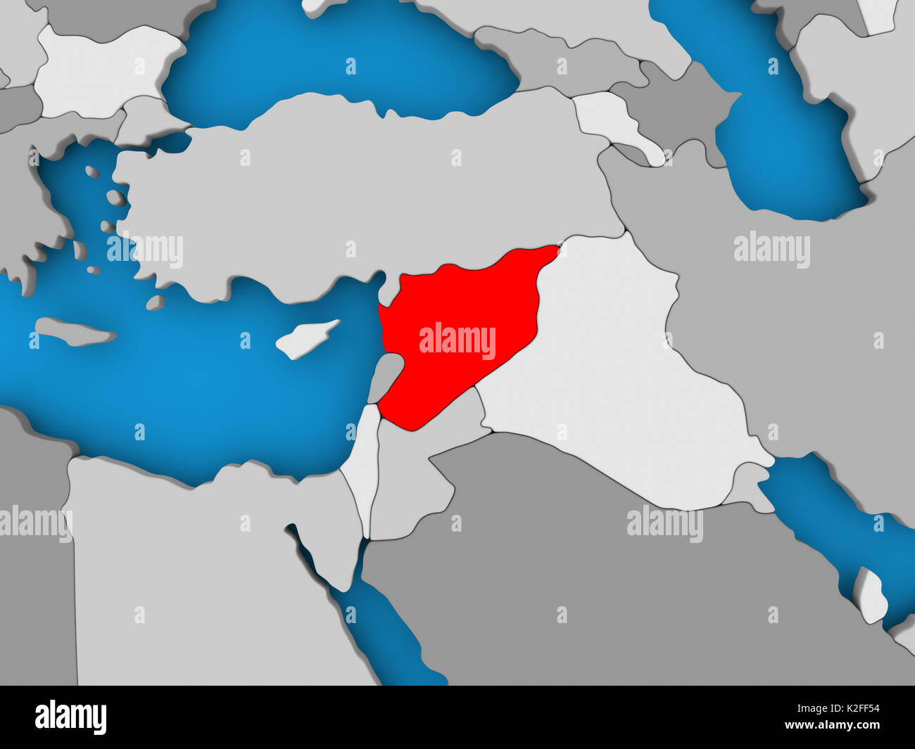 Syria political map political map immagini e fotografie stock ad alta ...