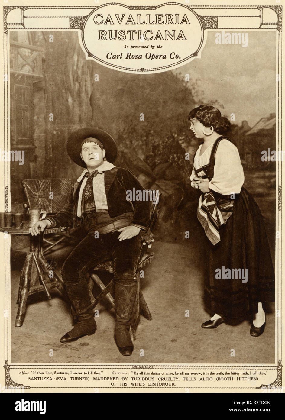 Pietro Mascagni - Cavalleria rusticana 1921 produzione da Carl Rosa ...