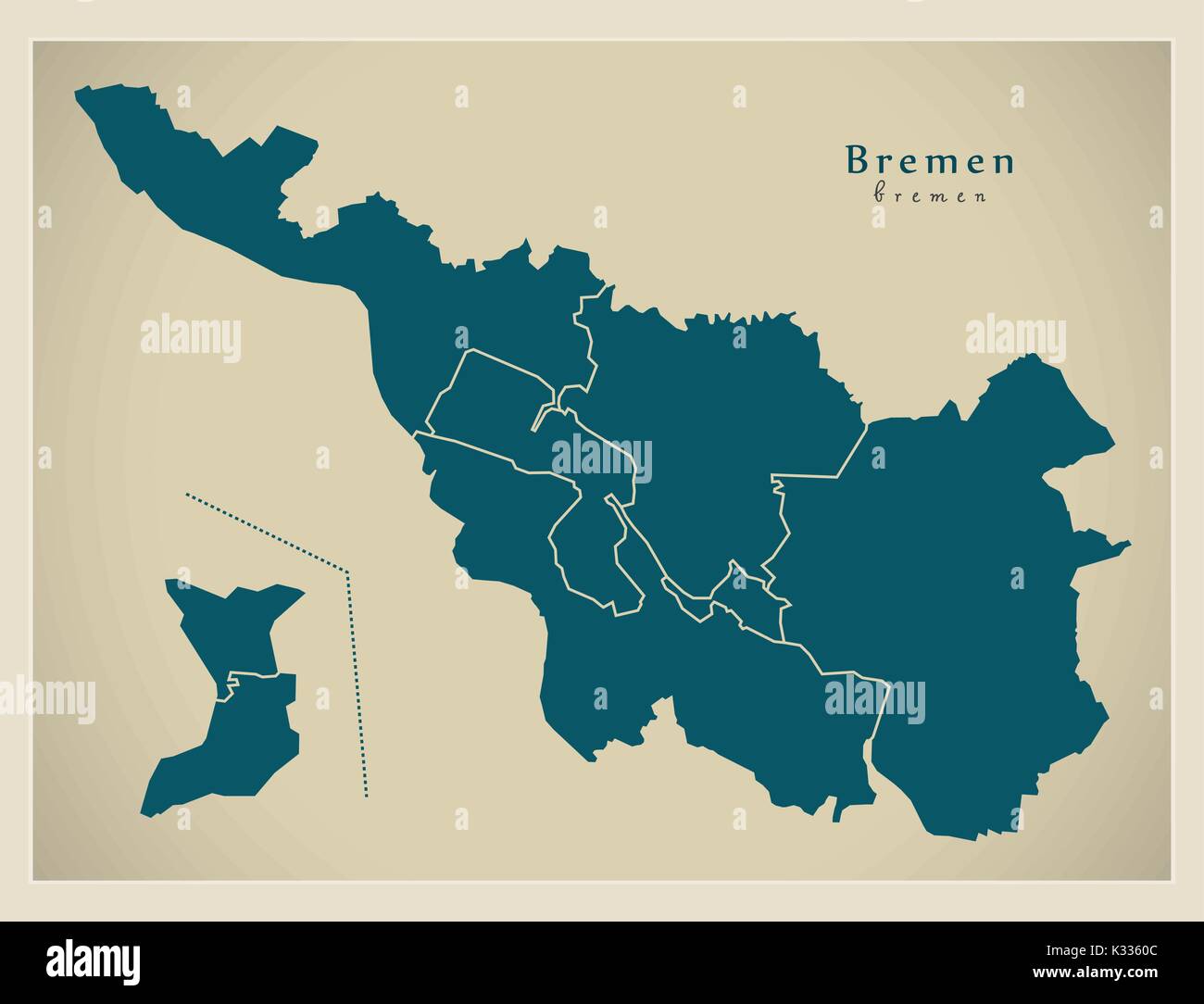Nuova mappa di brema immagini e fotografie stock ad alta risoluzione ...