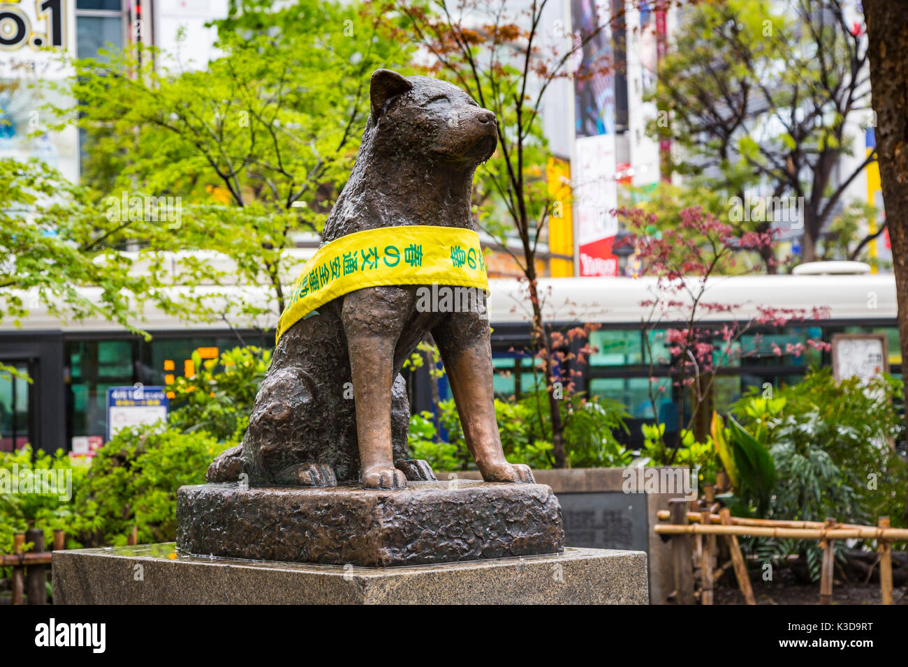 Il cane Hachiko statua in bronzo nei pressi di Shibuya stazione ...