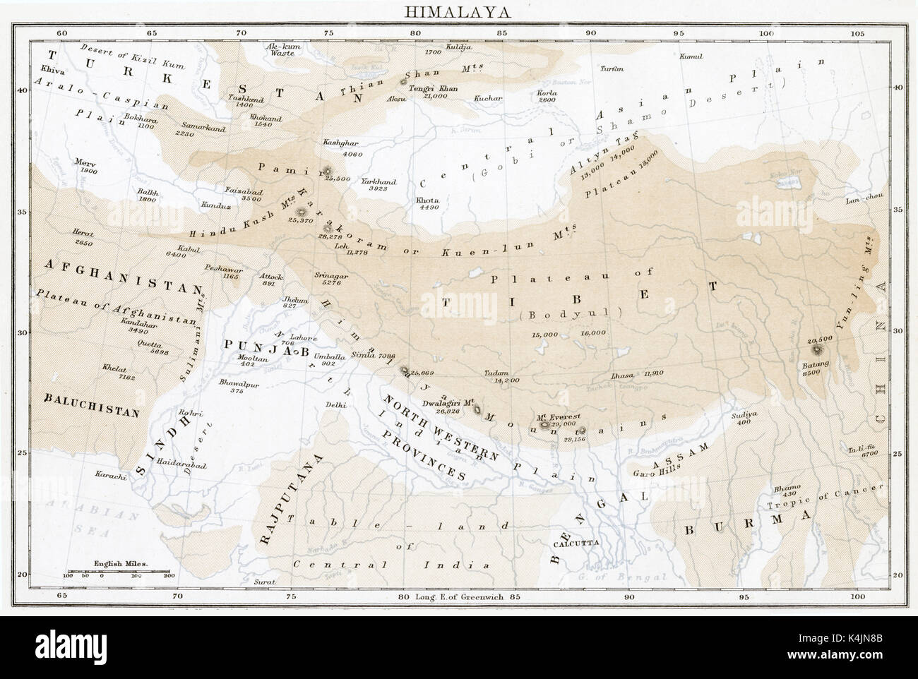 Himalaya map immagini e fotografie stock ad alta risoluzione - Alamy
