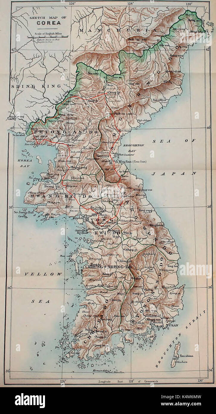 Map of korea immagini e fotografie stock ad alta risoluzione - Alamy