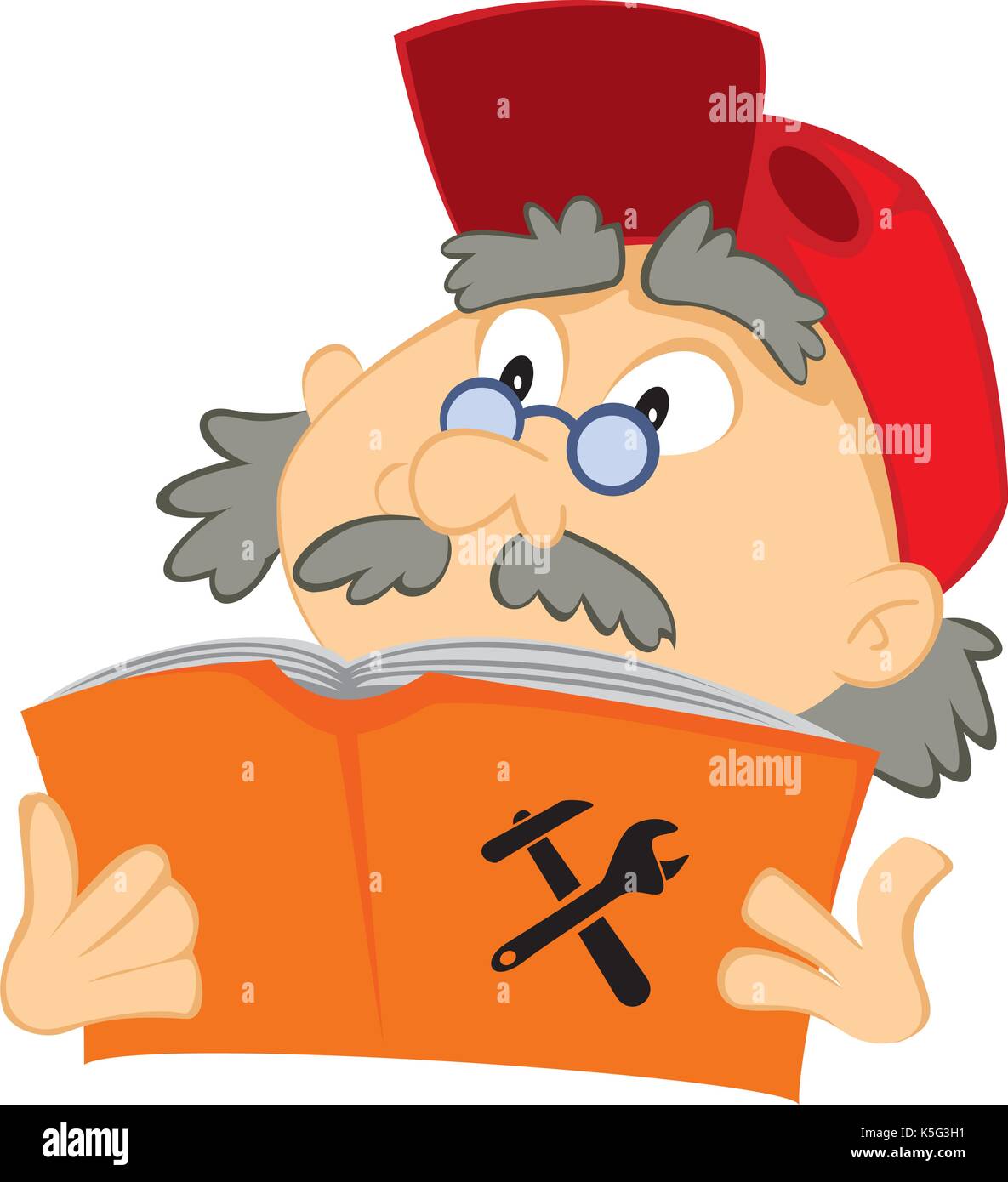 Manual worker cartoon illustration Immagini Vettoriali Stock - Alamy