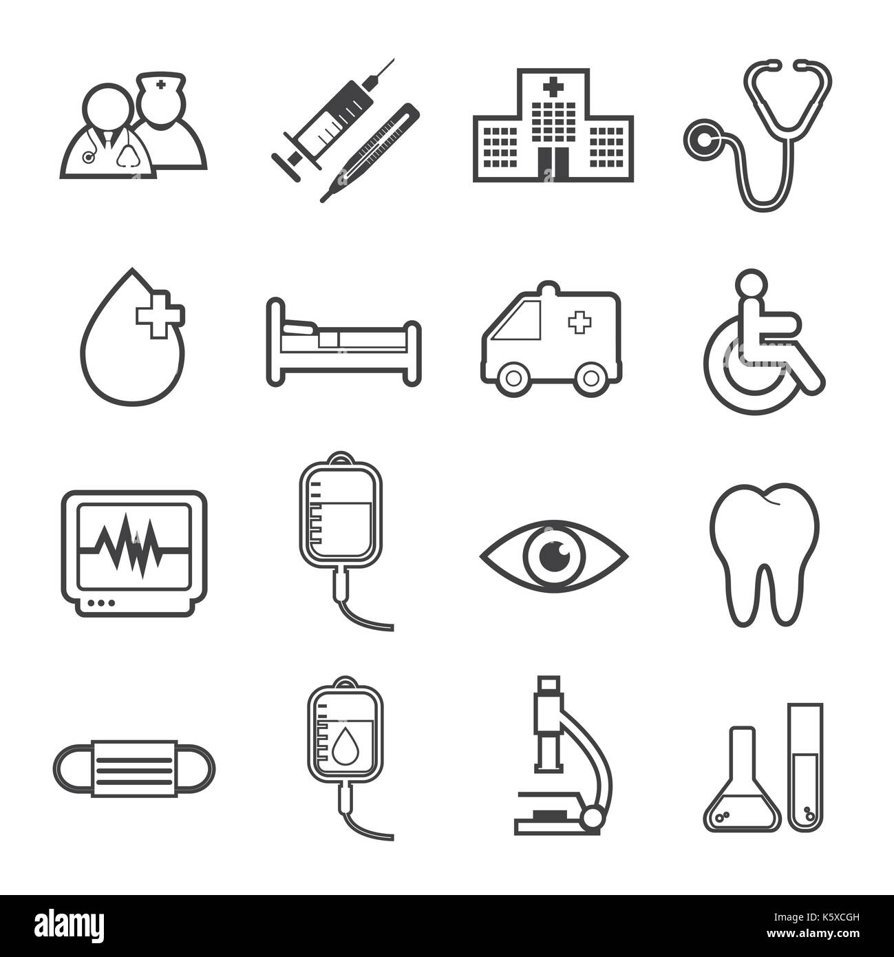 Icona ospedale Foto e Immagini Stock in Bianco e Nero - Alamy