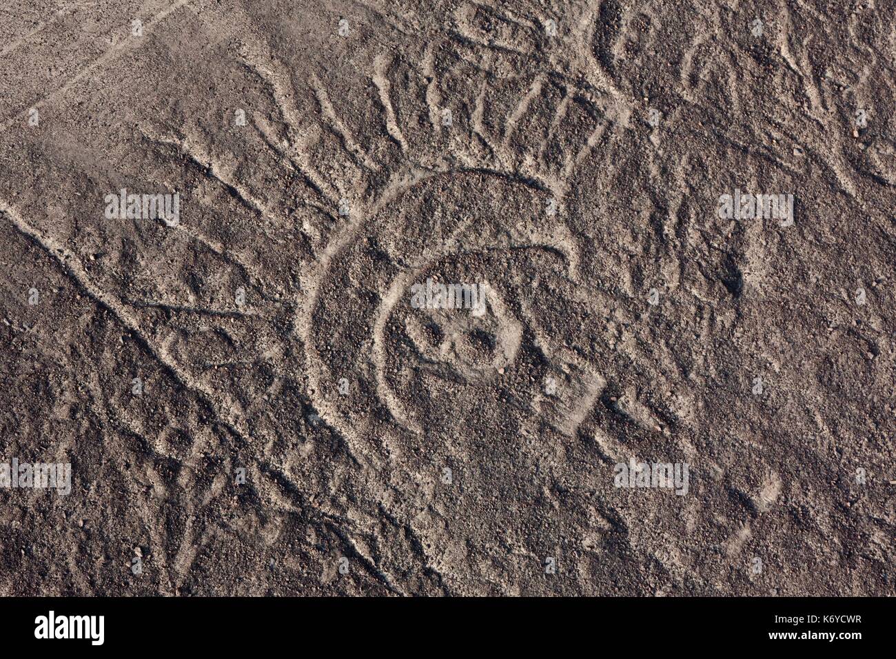 Il Perù, regione di Ica, palpa valley, Nazca o linee di Nasca, geoglyph ...