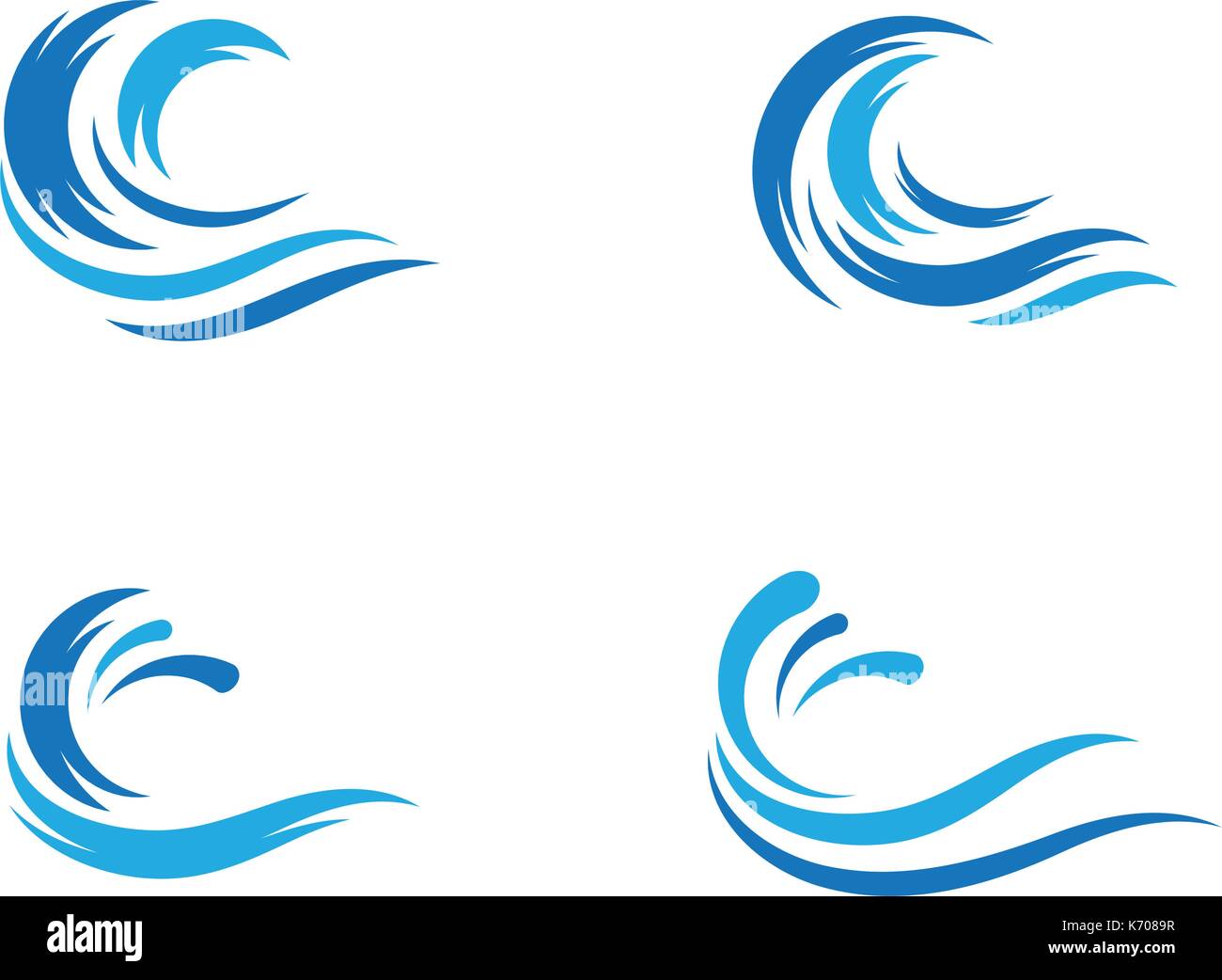 Acqua logo a forma di onda modello illustrazione vettoriale design ...