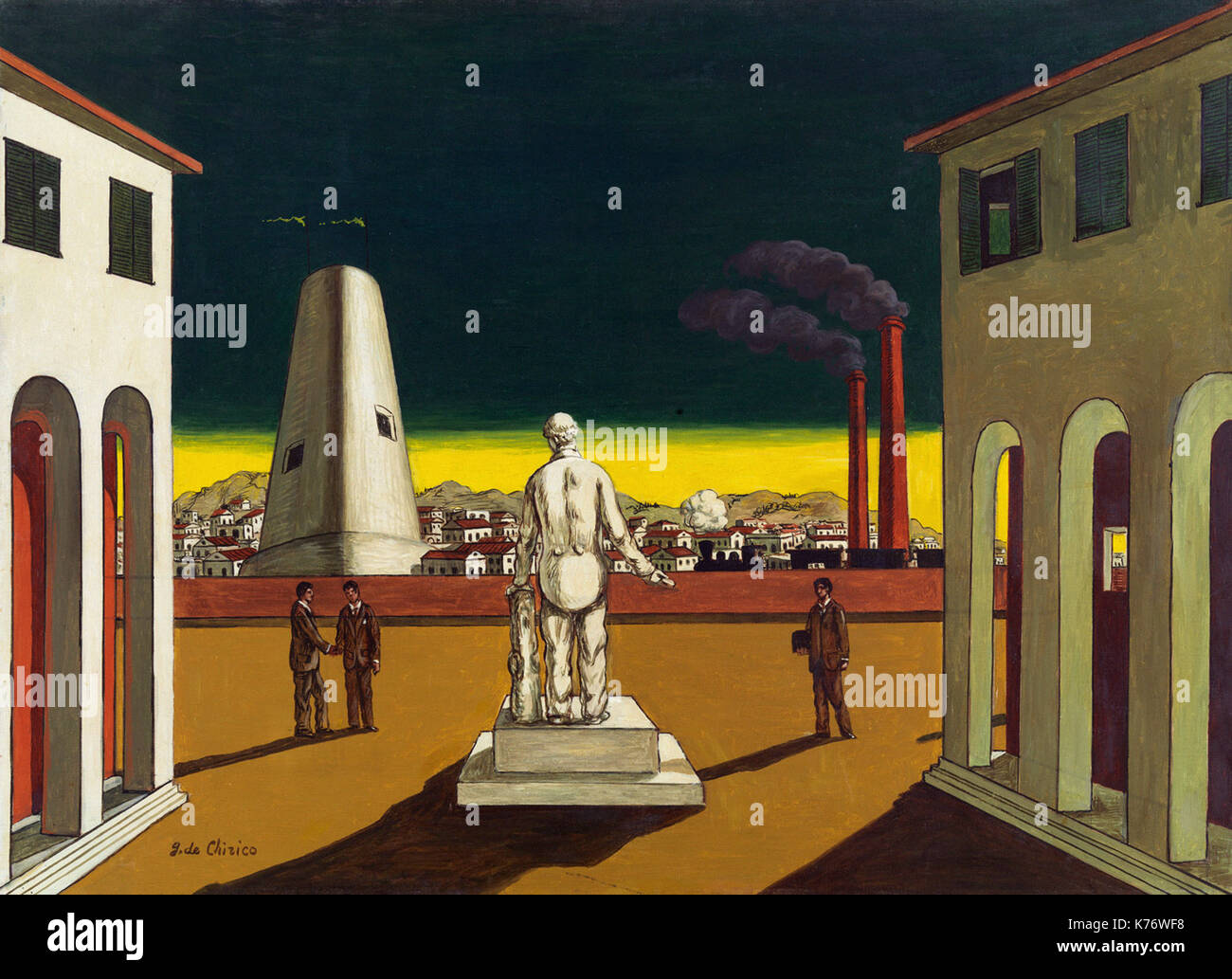 Giorgio de Chirico - PIAZZA D'ITALIA Foto stock - Alamy