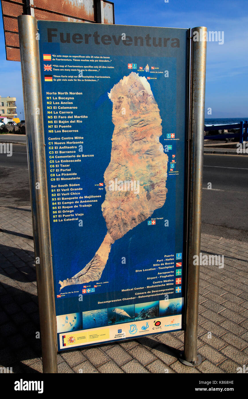 Fuerteventura map corralejo immagini e fotografie stock ad alta ...