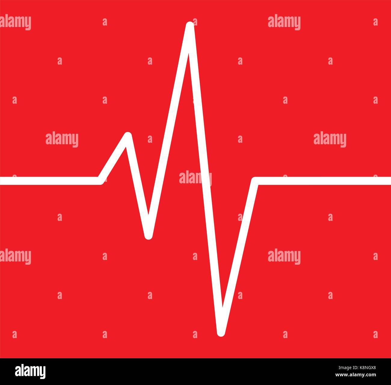 Il ritmo cardiaco, linea ecg vettoriale icona simbolo design. bella ...