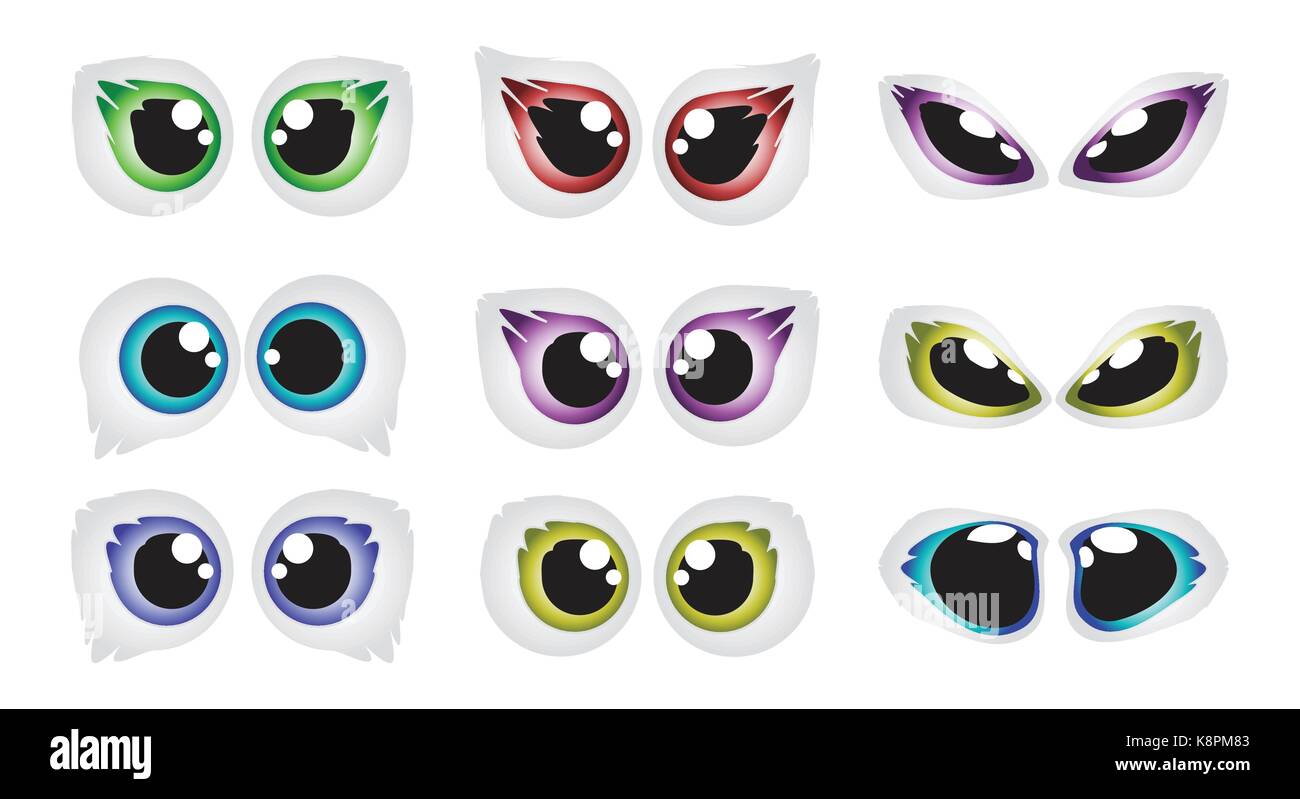 Cartoon eyes vector immagini e fotografie stock ad alta risoluzione - Alamy