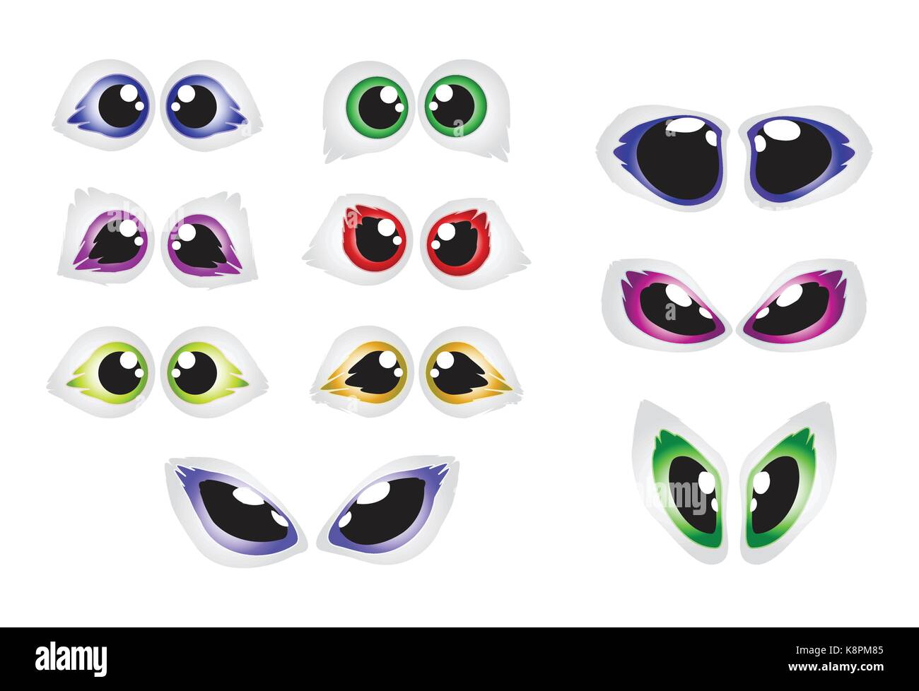 Cartoon eyes vector immagini e fotografie stock ad alta risoluzione - Alamy