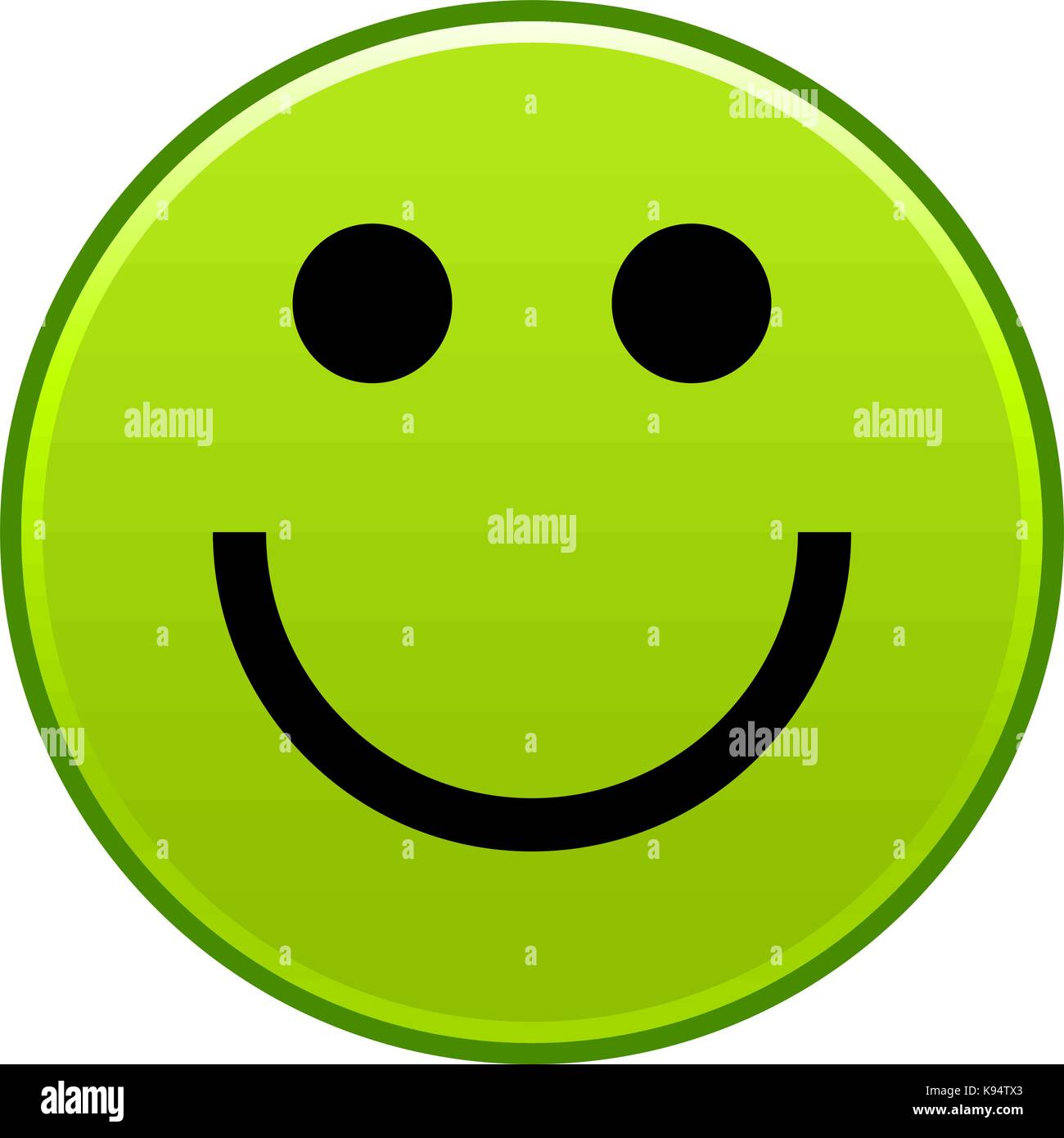 Il verde volto sorridente allegro smiley emoticon felice. rapido e ...