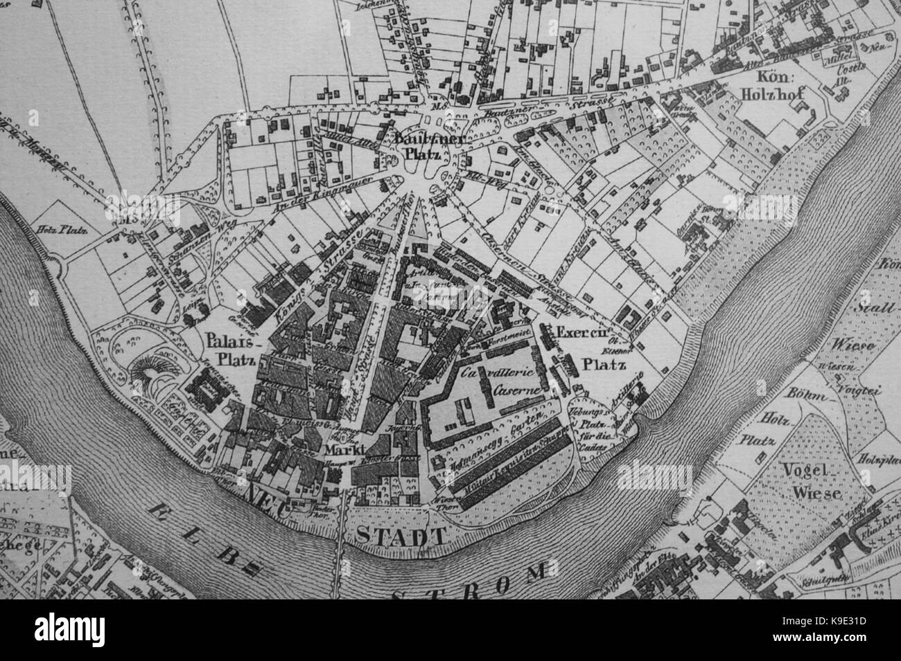 Antica mappa di dresda immagini e fotografie stock ad alta risoluzione ...