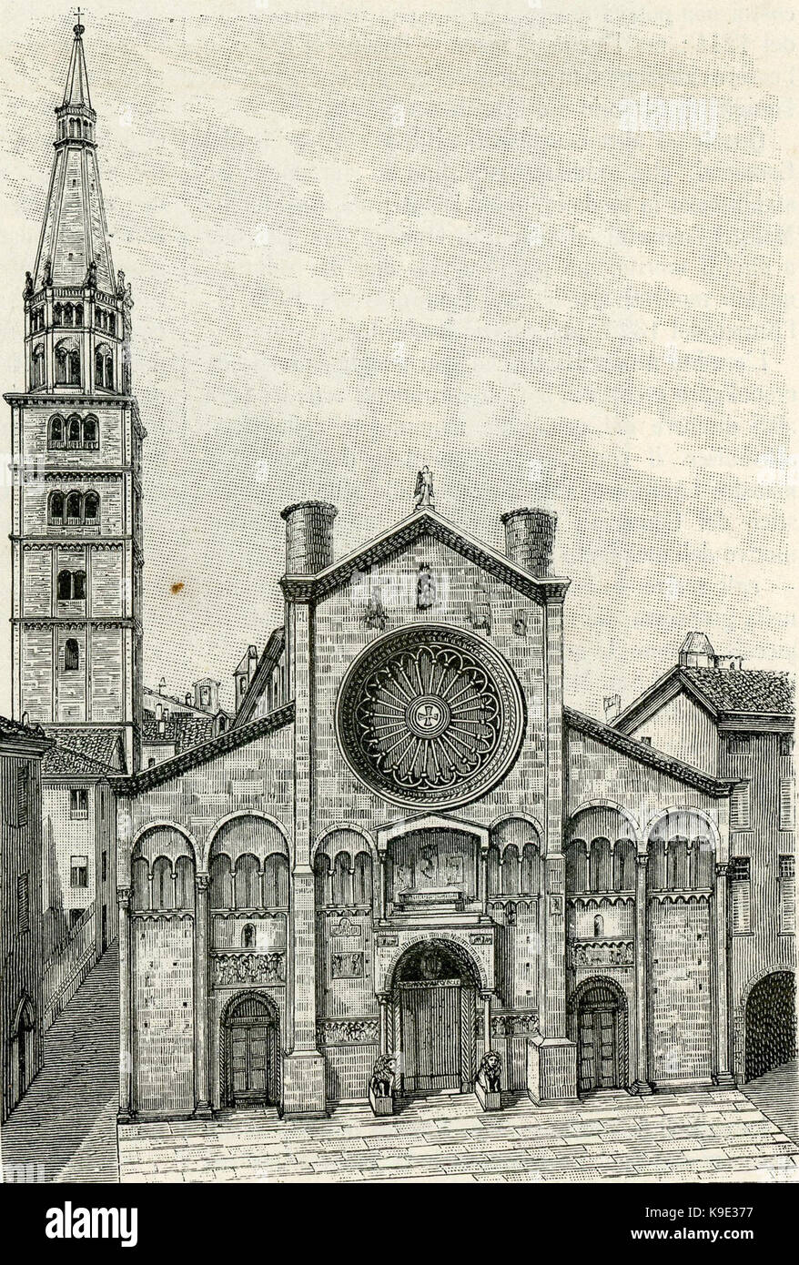 Modena facciata del Duomo e la Torre Ghirlandina Foto stock - Alamy