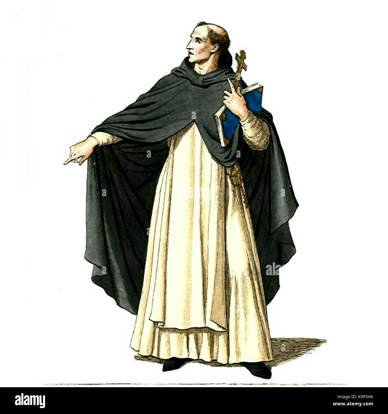Sacerdote medievale, frate o Monaco (1 Foto stock - Alamy