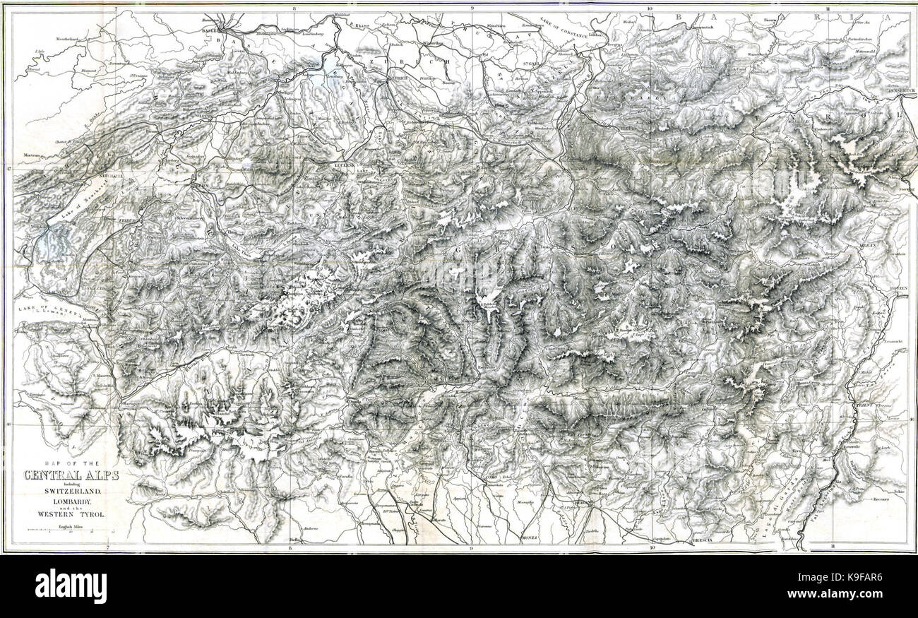 Mappa delle alpi centrali immagini e fotografie stock ad alta ...