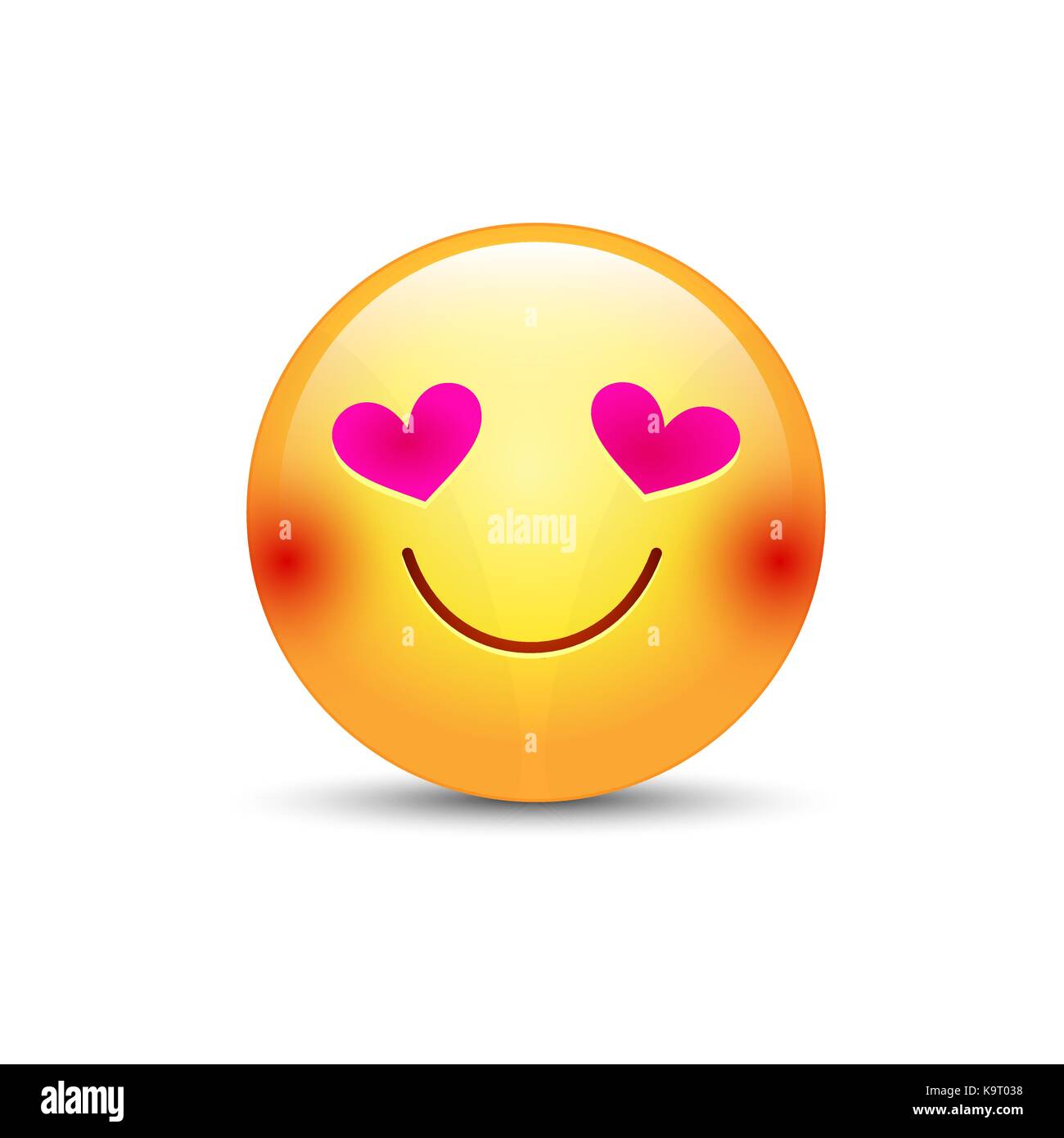 Felice di amare emoticon faccia con gli occhi in forma di cuori ...