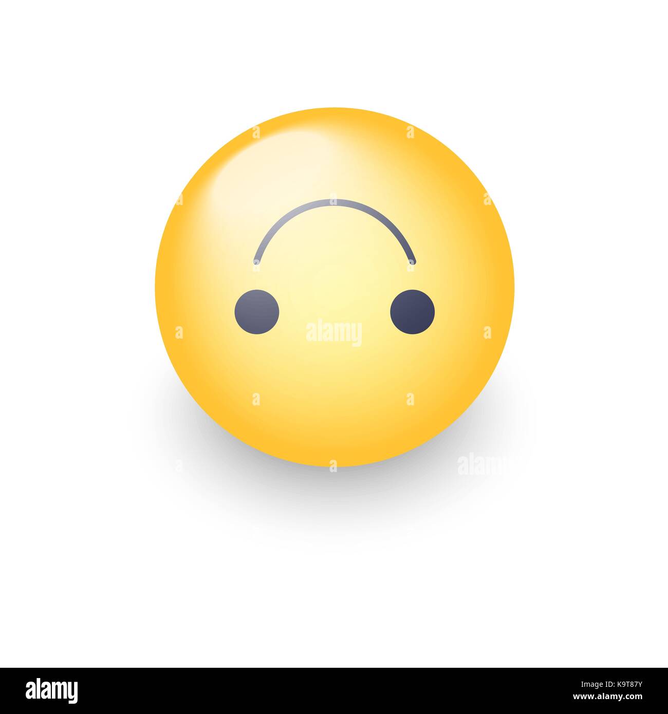 Sottosopra emoticon felice. Cartoon carino vettore gli Emoji. social ...