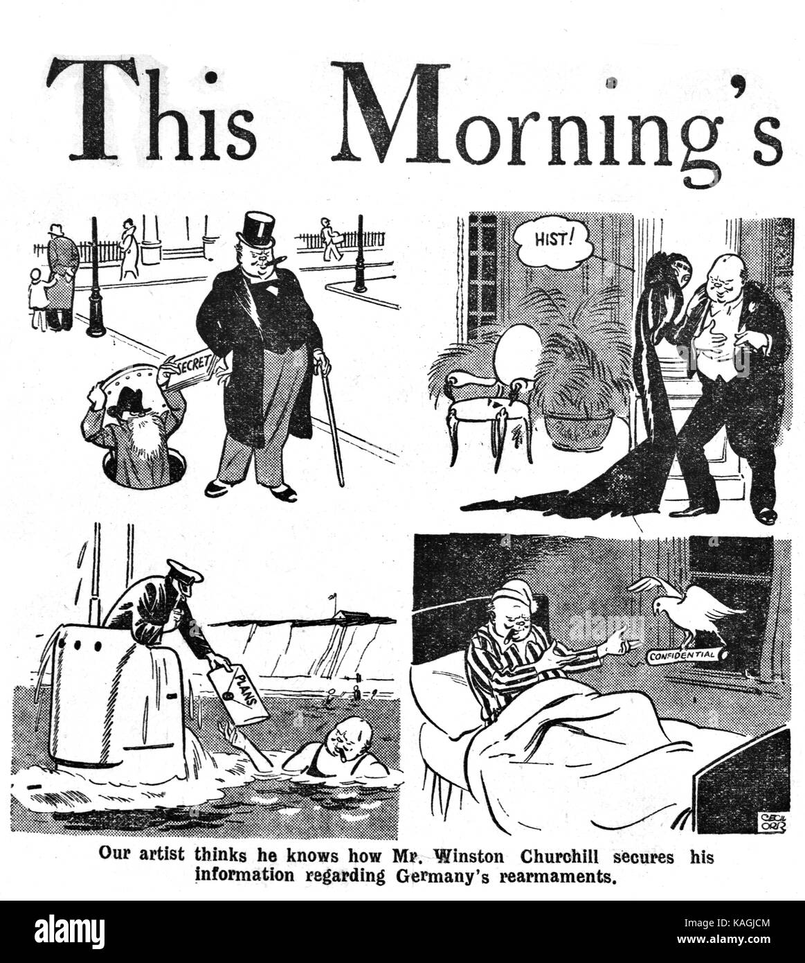 Disegno del fumetto di winston churchill immagini e fotografie stock ad ...