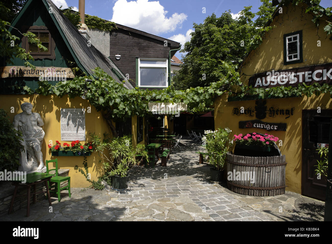Ancora vita nel giardino della birra, Grinzing, Vienna, Austria Foto ...