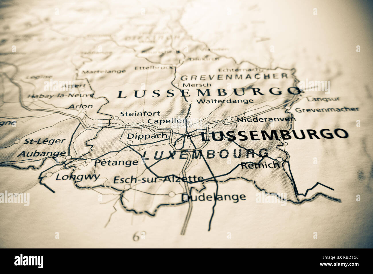 Mappa stradale di lussemburgo immagini e fotografie stock ad alta ...