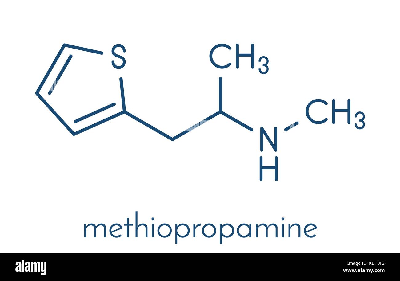 Methiopropamine (MPA) droga ricreativa, struttura chimica formula ...
