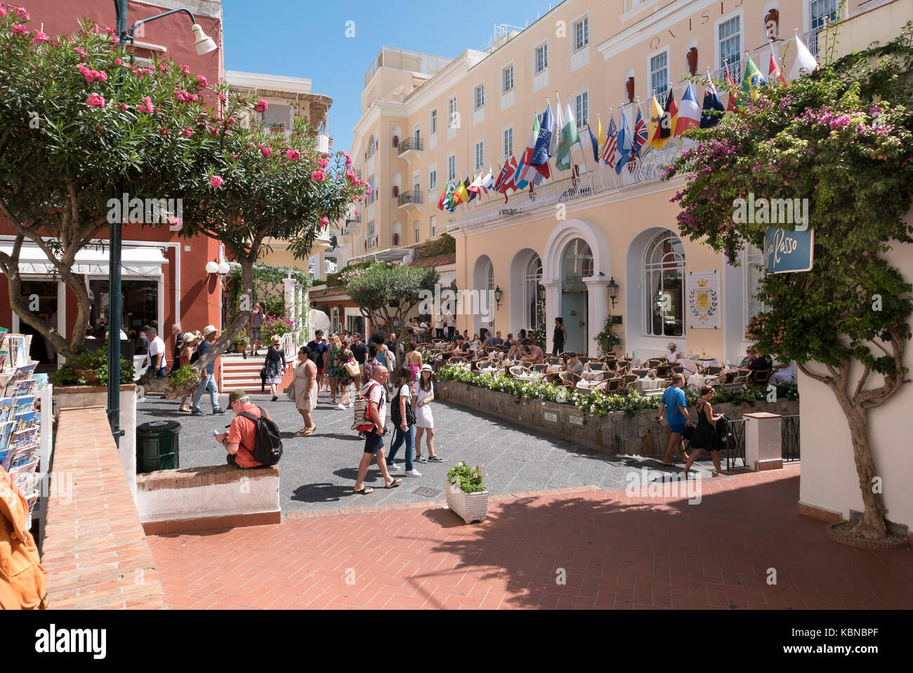 Centro della città di Capri in Italia Foto stock - Alamy