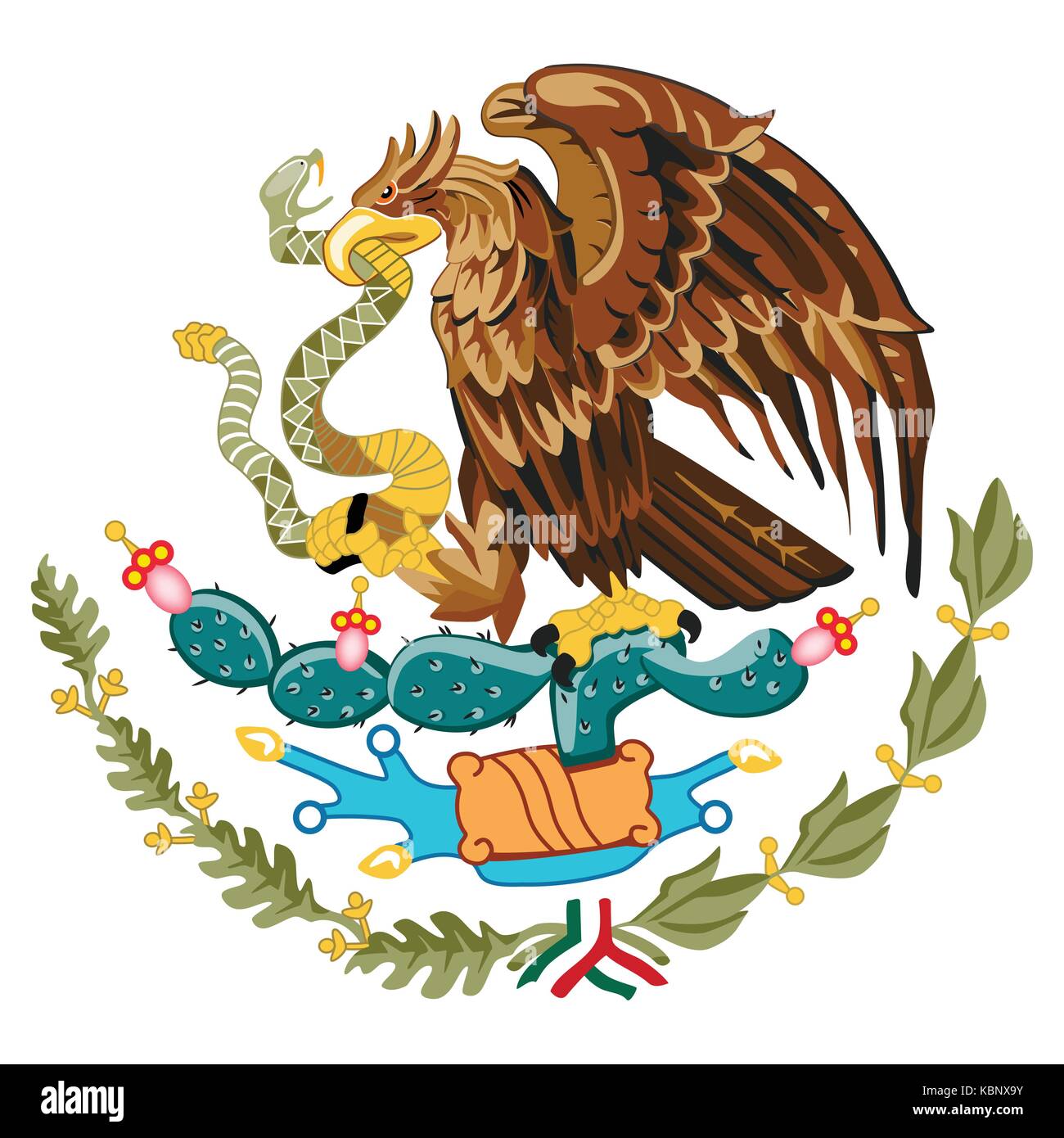 Illustrazione Vettoriale stemma del Messico. Stati Uniti del Messico ...