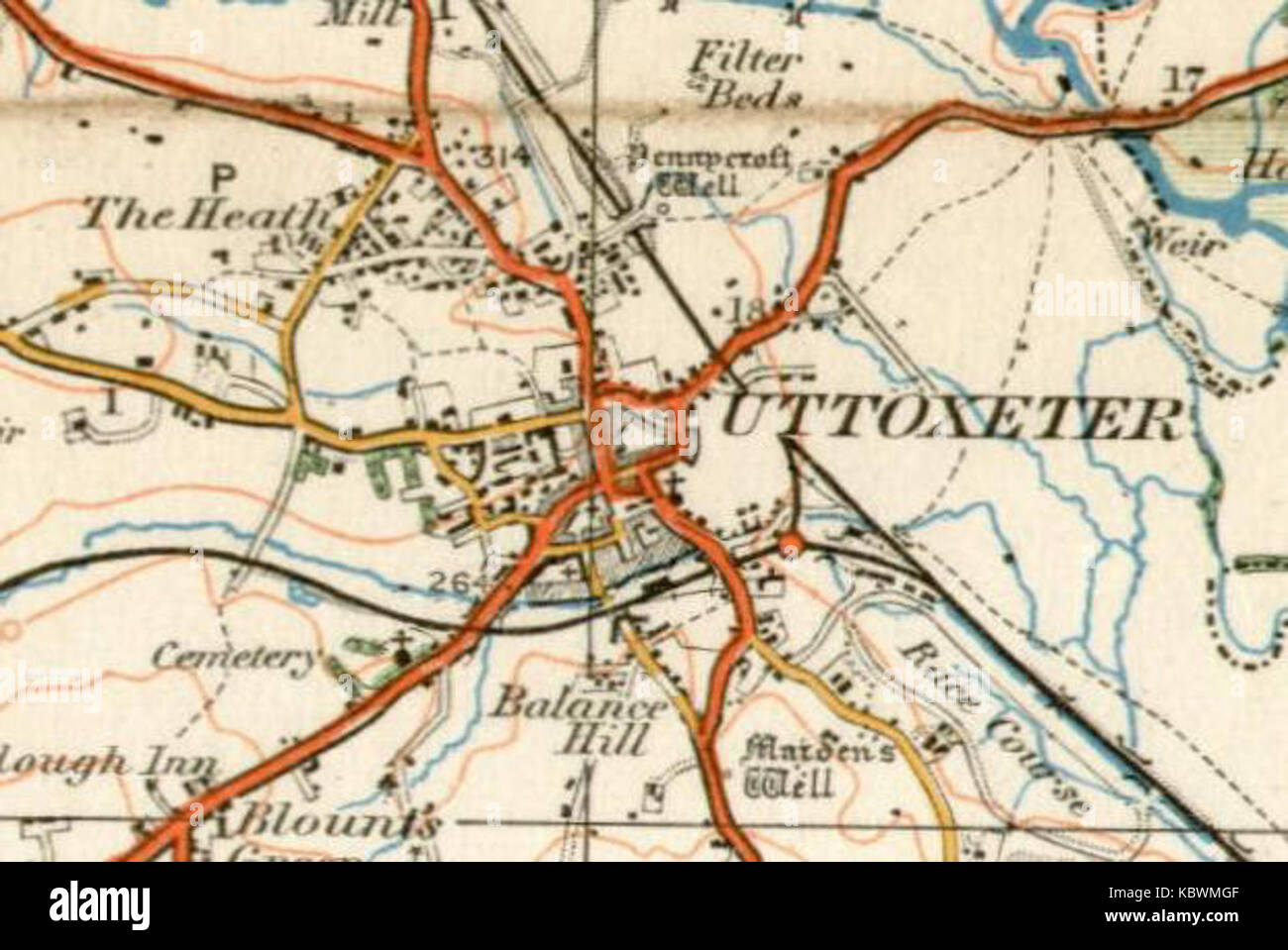 Mappa di uttoxeter immagini e fotografie stock ad alta risoluzione - Alamy